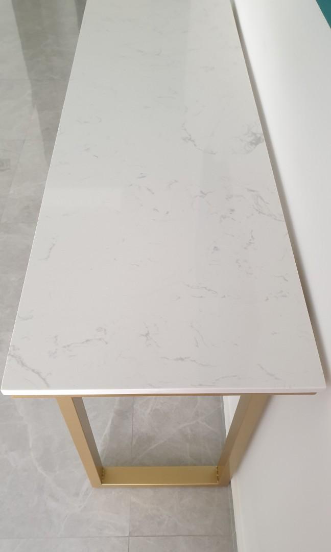 BN console walkway marble table, Furniture & Home Living, Furniture ...