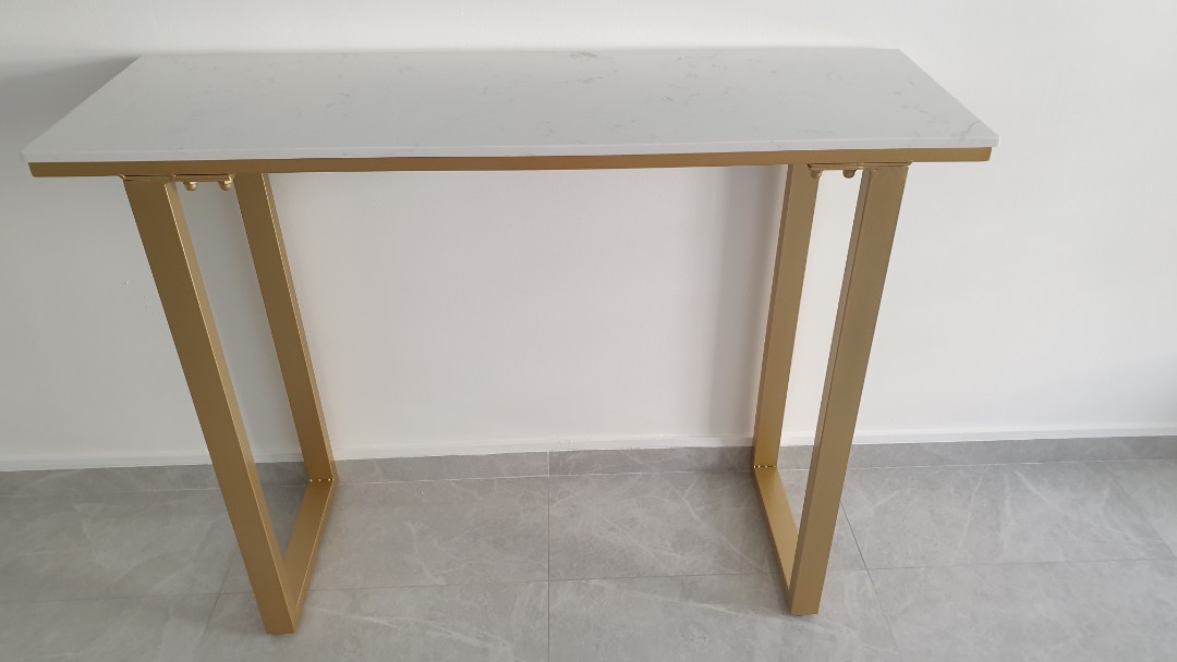 BN console walkway marble table, Furniture & Home Living, Furniture ...