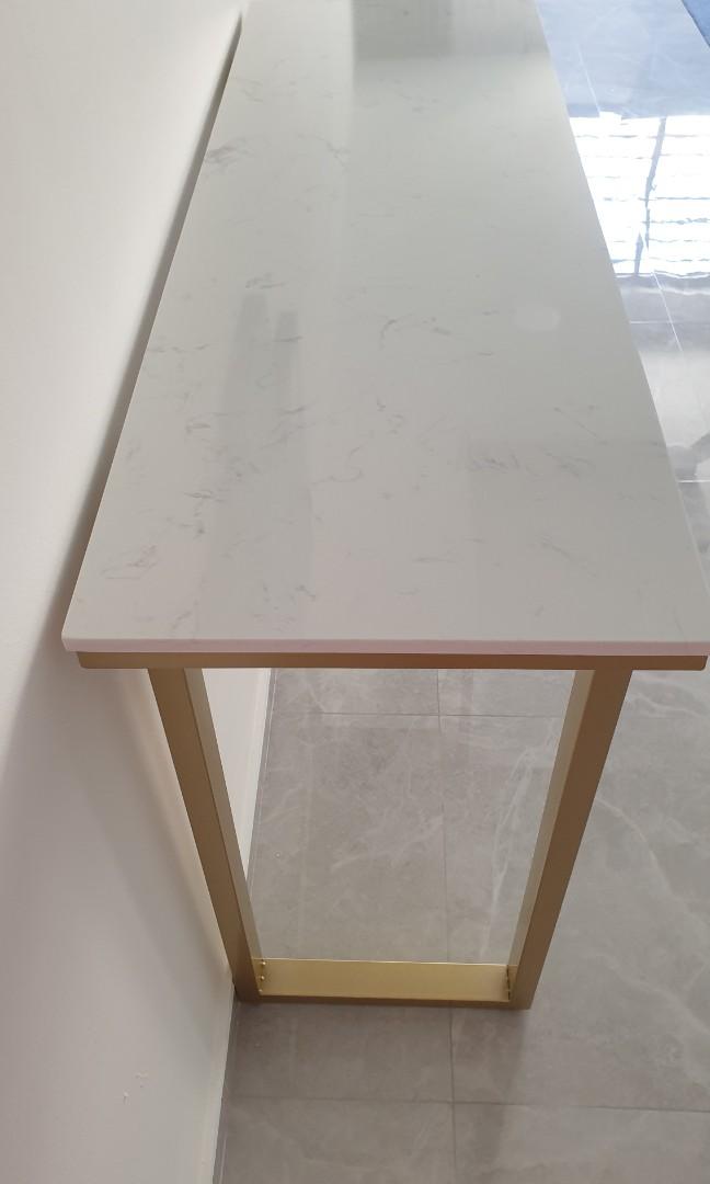 BN console walkway marble table, Furniture & Home Living, Furniture ...