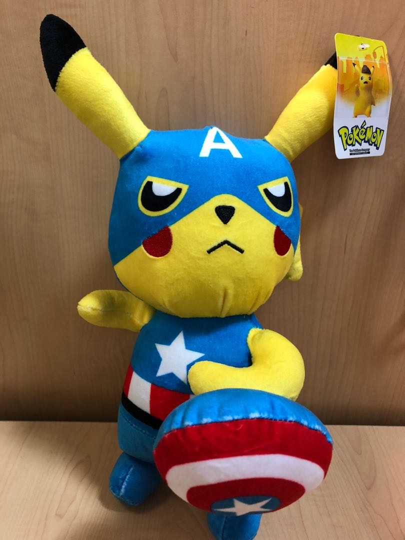 Captain America Pikachu, Hobbies & Toys, Toys & Games on Carousell