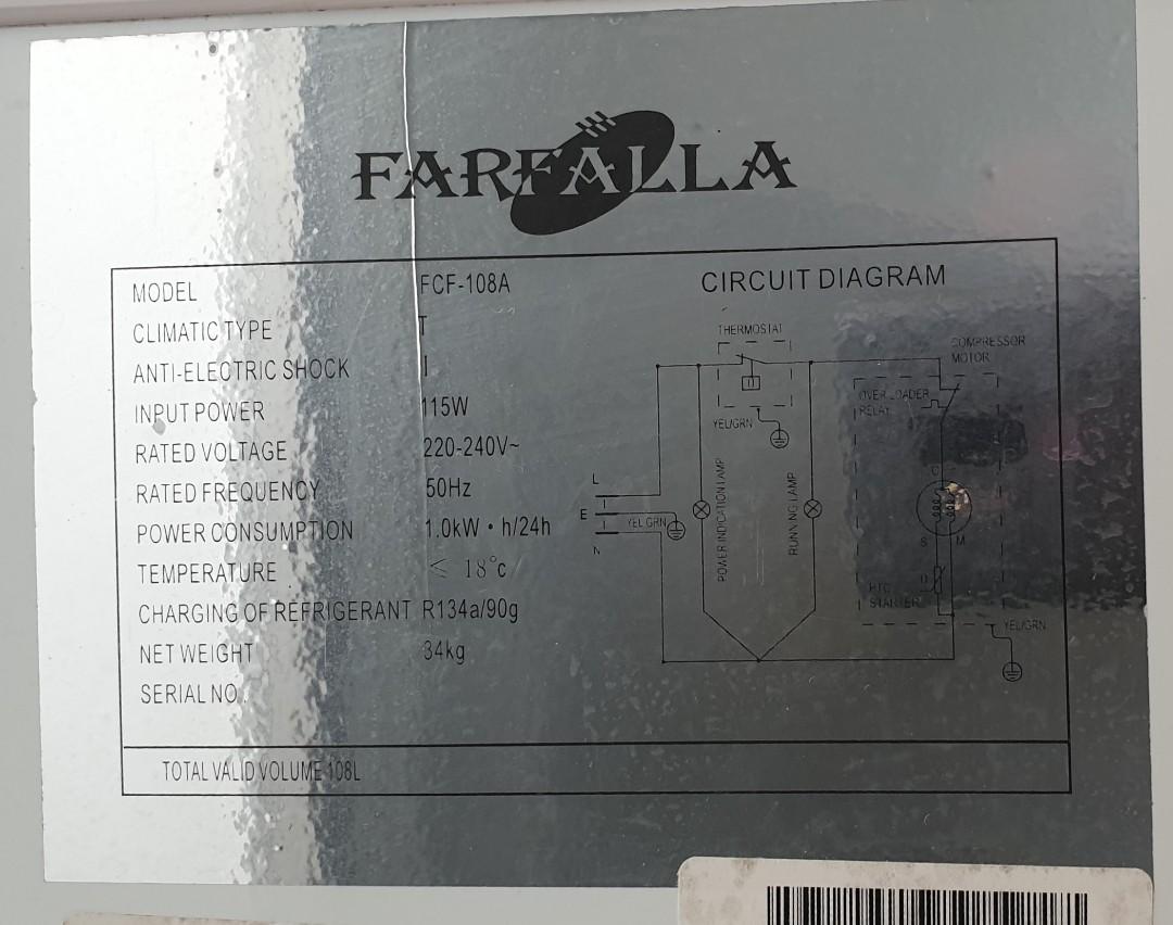 Fafalla 108 litres chest freezer, TV & Home Appliances, Kitchen ...