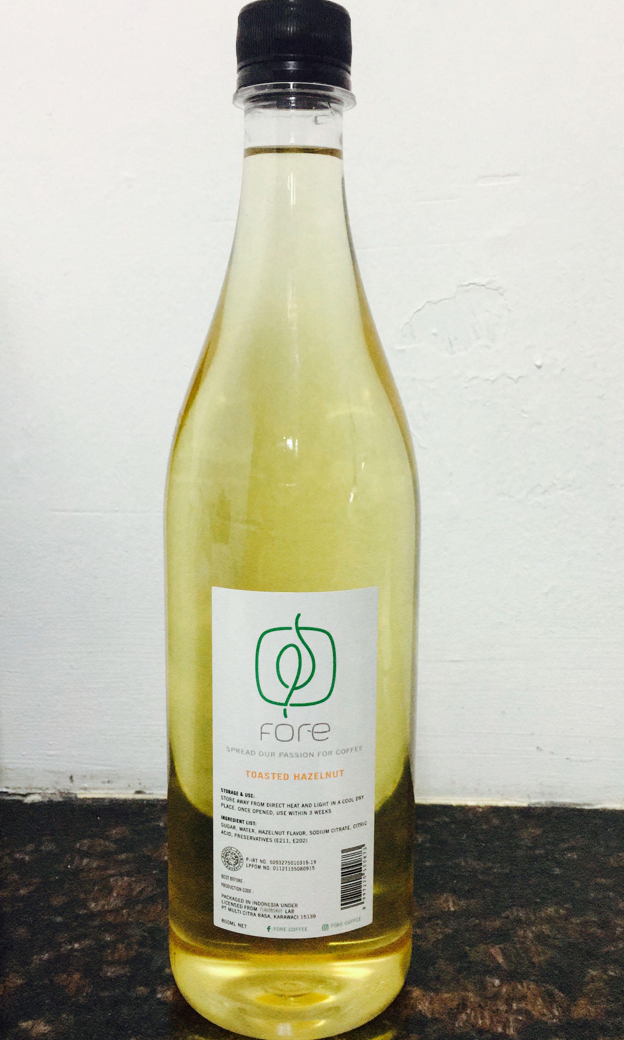 FORE TOASTED HAZELNUT SYRUP 800ml, Makanan & Minuman, Minuman Tidak ...
