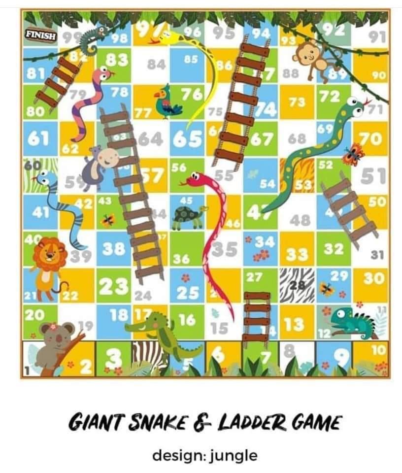 Giant Snake & Ladder Game, Hobbies & Toys, Toys & Games on Carousell