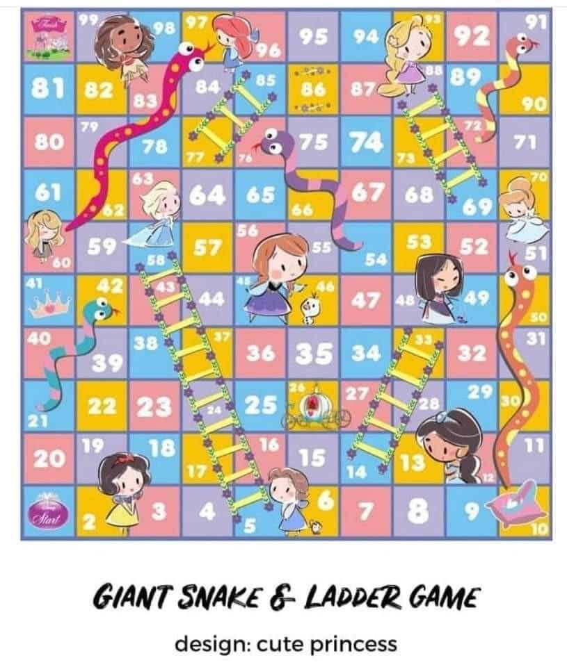 Giant Snake & Ladder Game, Hobbies & Toys, Toys & Games on Carousell