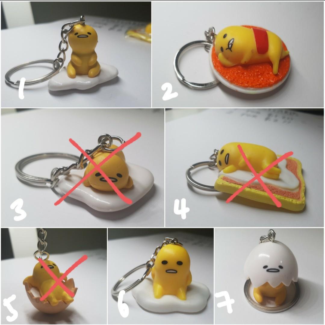 Gudetama Keychain Assorted, Hobbies & Toys, Toys & Games on Carousell