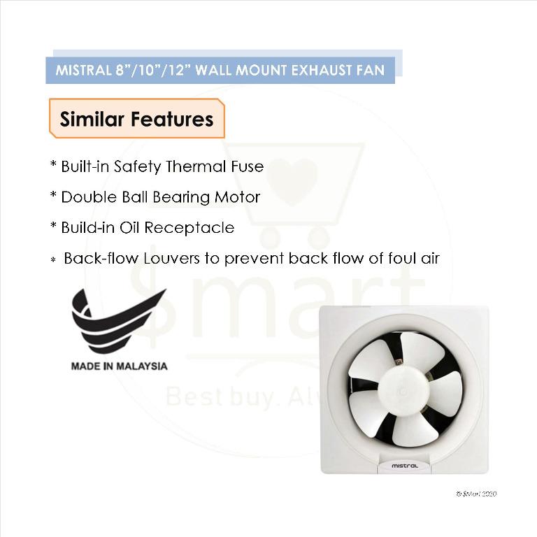 *Installation available*Mistral Ventilation Exhaust Fan 8" 10" 12" Wall ...