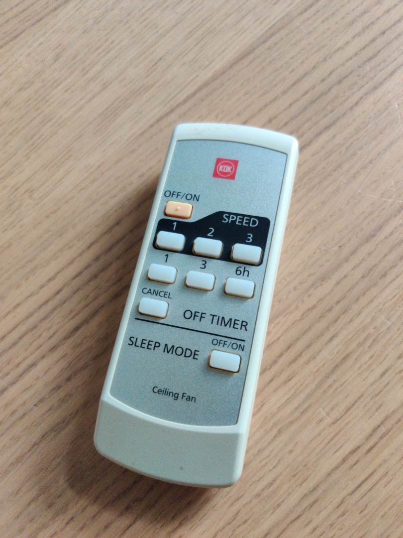 KDK Fan M11SU/R48SP remote controller, Furniture & Home Living ...