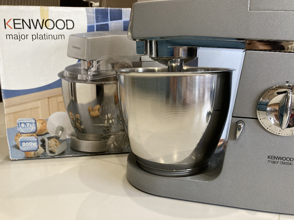 Kenwood Major Classic stand mixer with stainless steel bowl and all ...