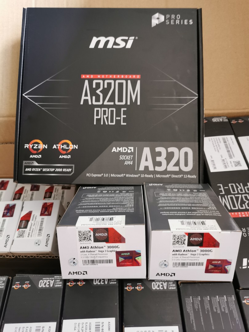 Now On Stock!! AMD+MSI BUNDLE: Athlon 3000G 3.5Ghz.Processor Radeon ...