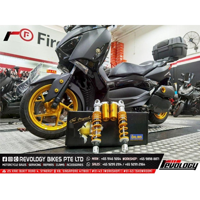 OHLINS SUSPENSION YA740 REAR SHOCK ABSORBER FOR XMAX, Motorcycles ...