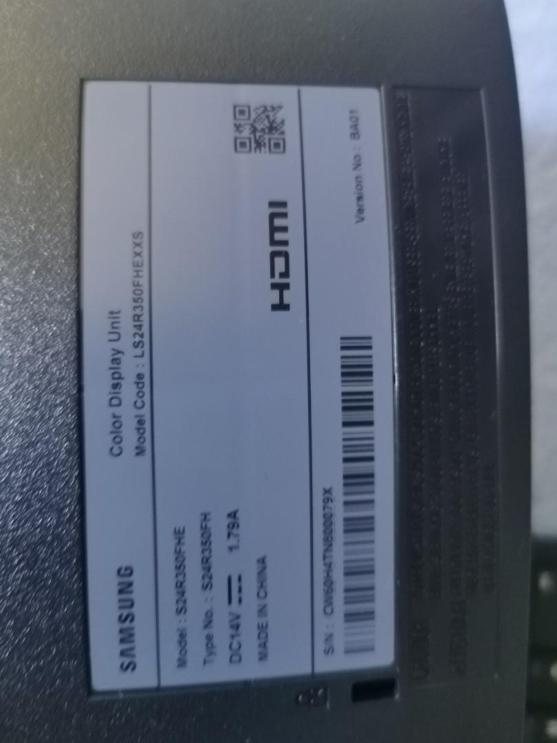 Samsung F24T350FHE 24-inch Flat Monitor with Borderless Design | FHD ...