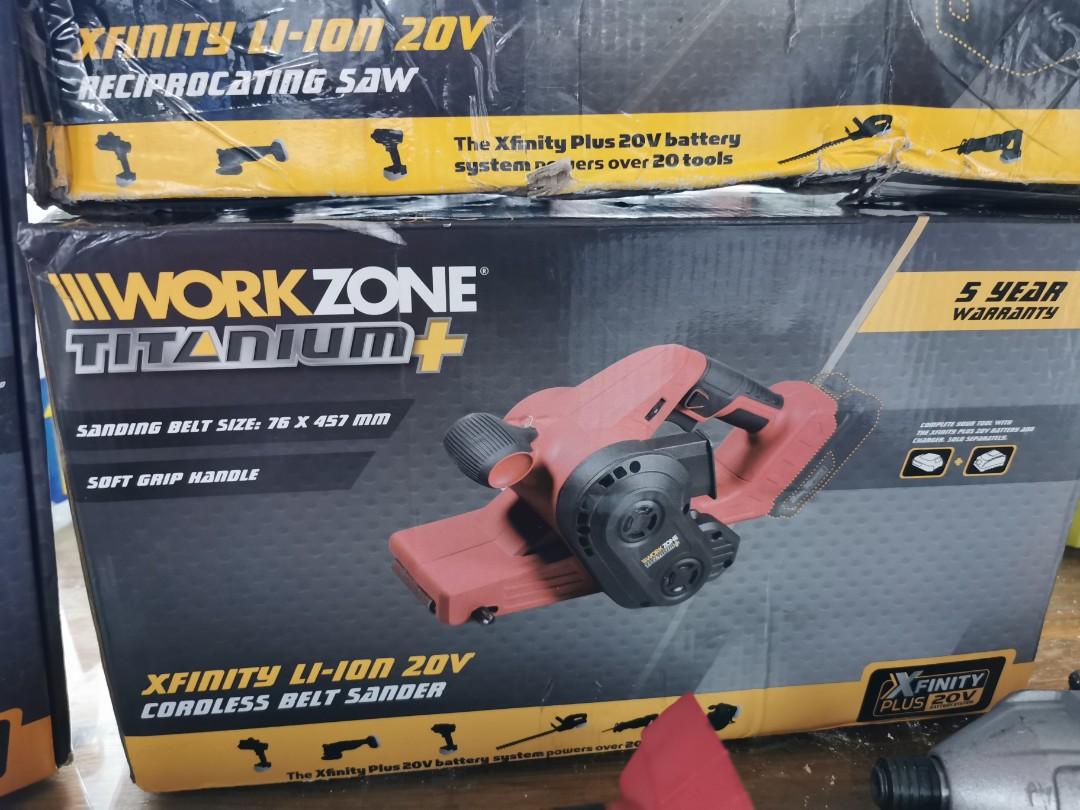 Workzone 6 pcs cordless combo sander drill grinder impact rotary ...