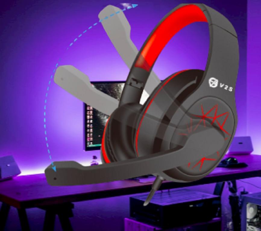 2020 V2S K2pro Headset Stretchable Wired Gaming Headphone With Mic ...