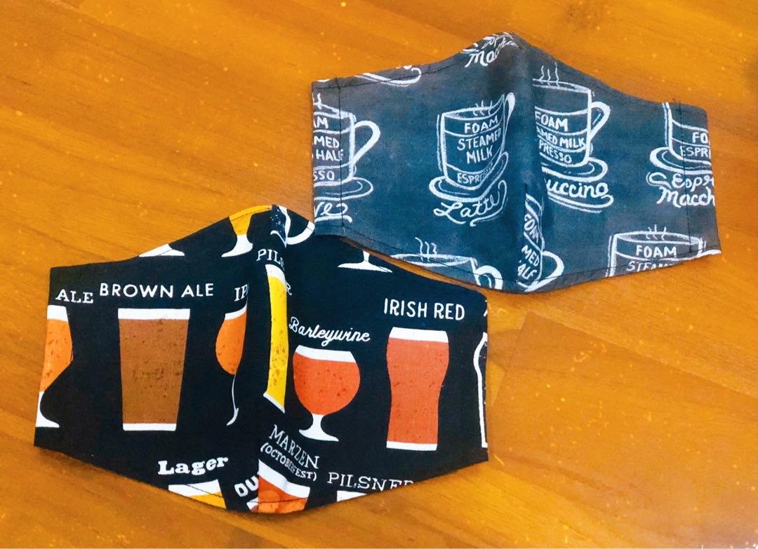 3D beer theme & coffee theme mask (3 ply), Health & Nutrition, Face ...