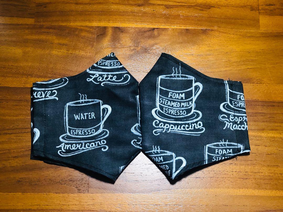 3D beer theme & coffee theme mask (3 ply), Health & Nutrition, Face ...