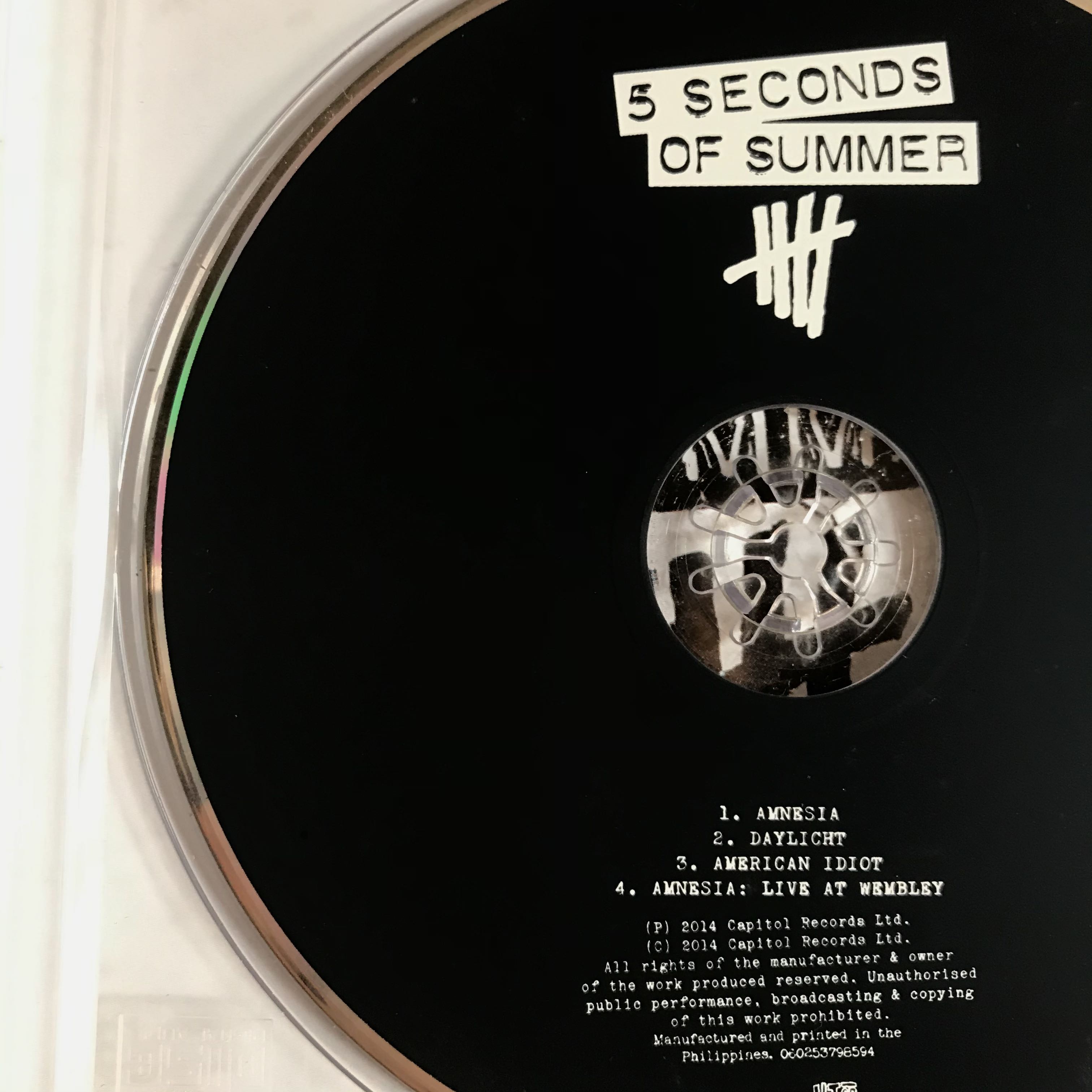 5 Seconds of Summer Amnesia EP (5SOS) (Rare), Hobbies & Toys, Music ...