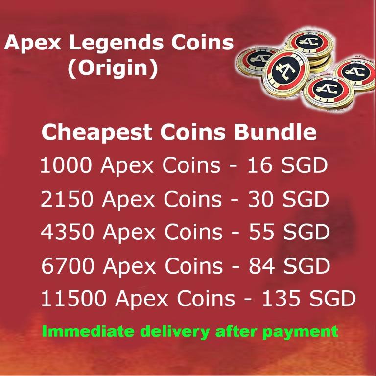 Cheapest Apex Legends Coins( Origin), Video Gaming, Gaming Accessories ...