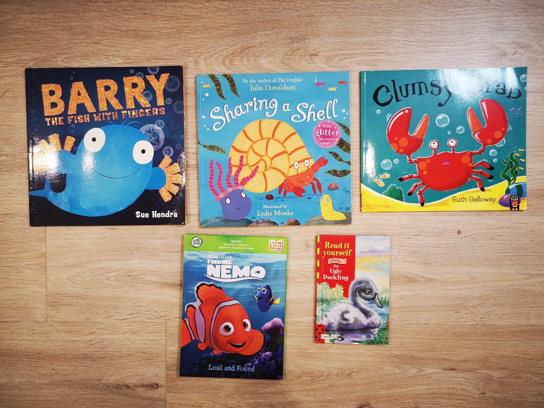 Children's Books-Barry The Fish with Fingers, Sharing a Shell, Clumsy ...