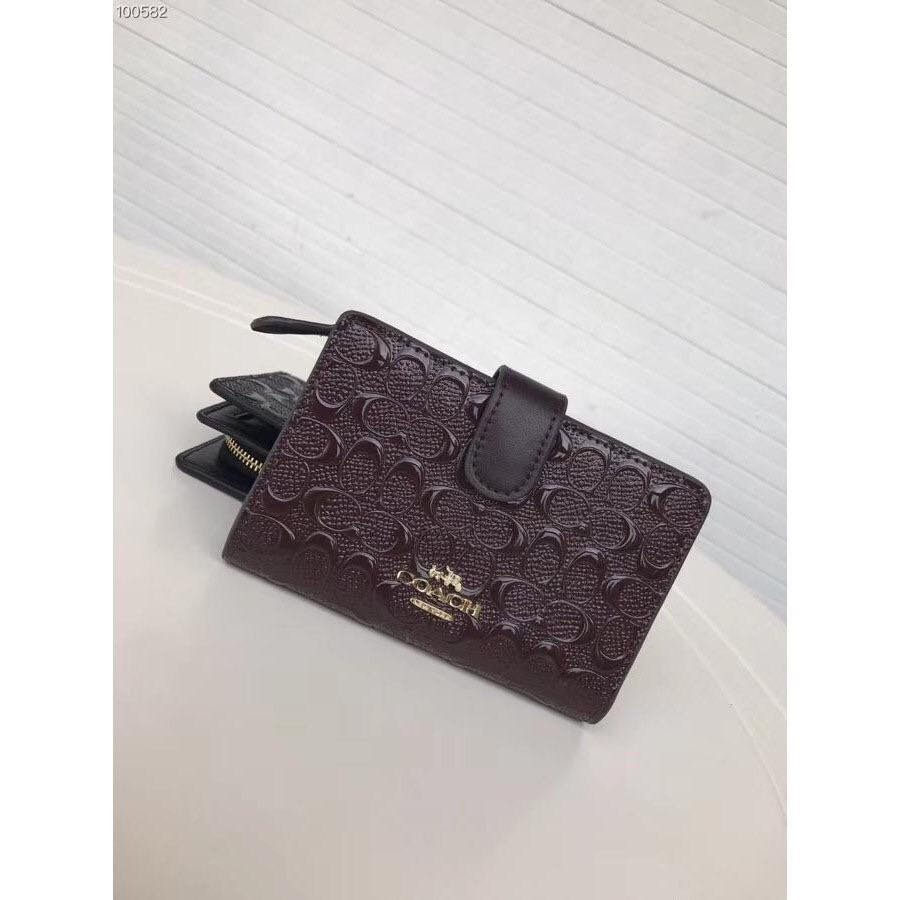 Coach Medium Corner Zip Wallet in Signature Leather, 13*9*3.5cm, Women ...