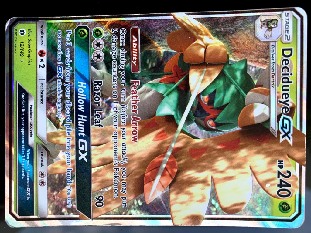 Decidueye GX Pokemon cards -Sun and moon, Hobbies & Toys, Toys & Games ...