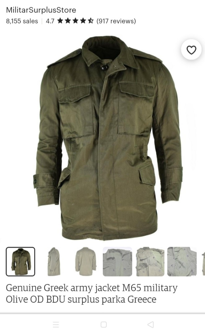 Greece m65 military field jacket, Men's Fashion, Coats, Jackets and ...