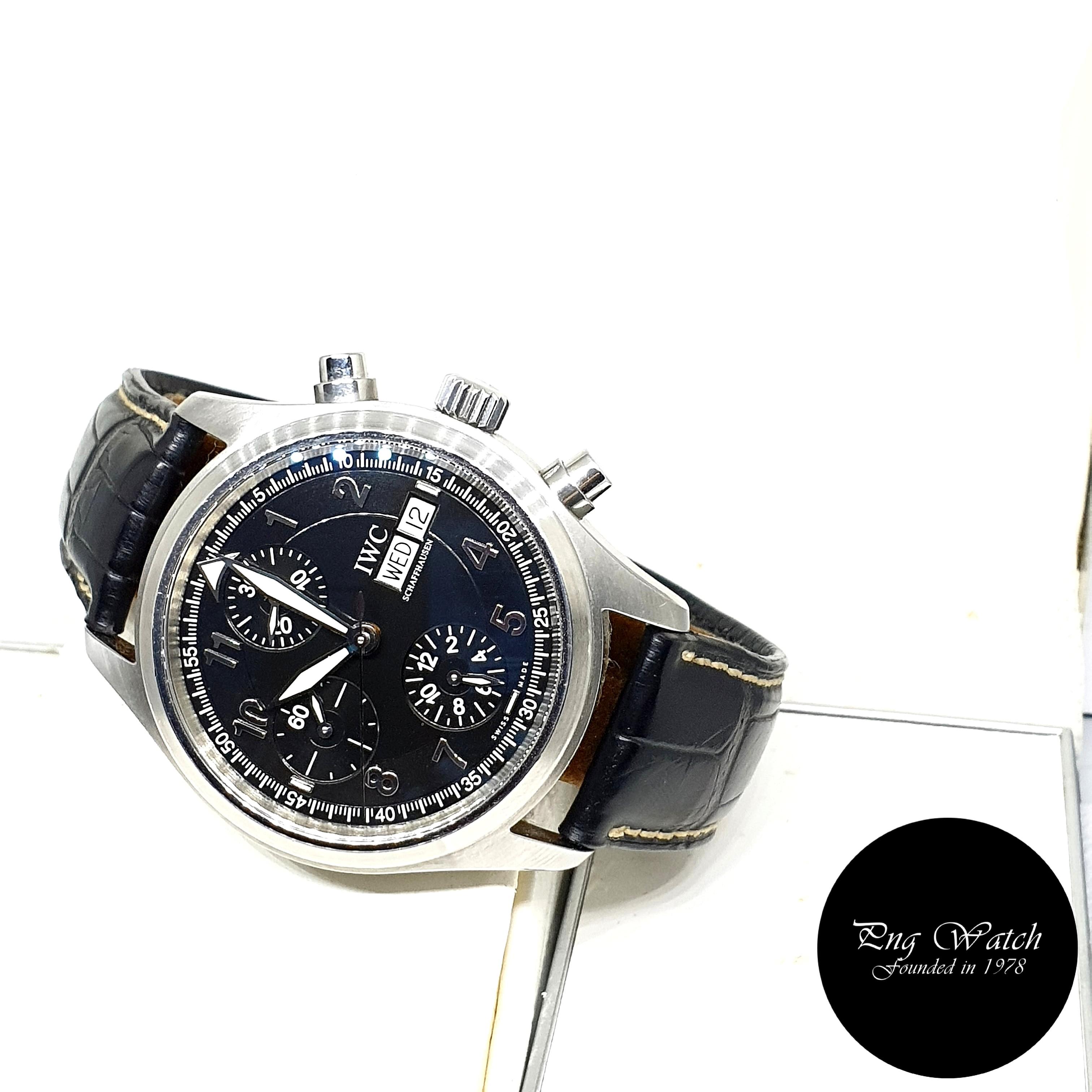 (NOT AVAILABLE) IWC Black Arabic Spitfire Flieger Chronograph REF ...