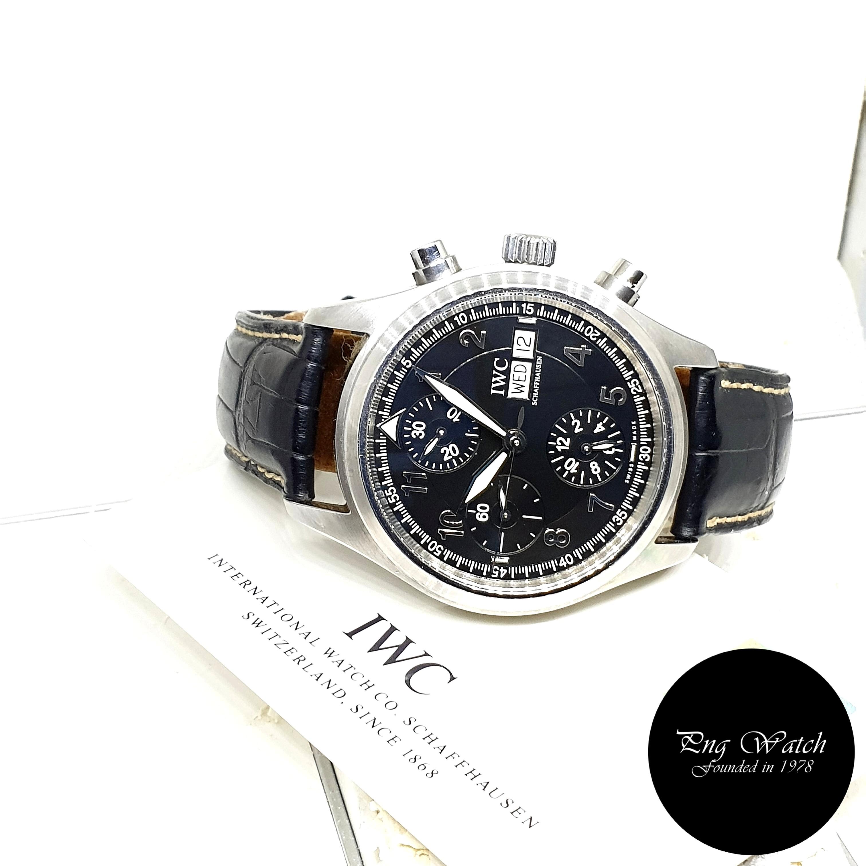(NOT AVAILABLE) IWC Black Arabic Spitfire Flieger Chronograph REF ...