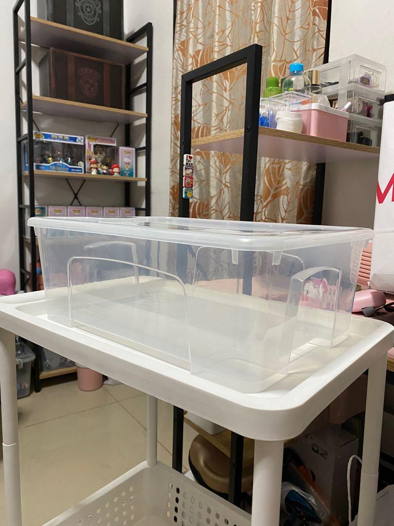 Miniso medium clear storage box, Furniture & Home Living, Home ...