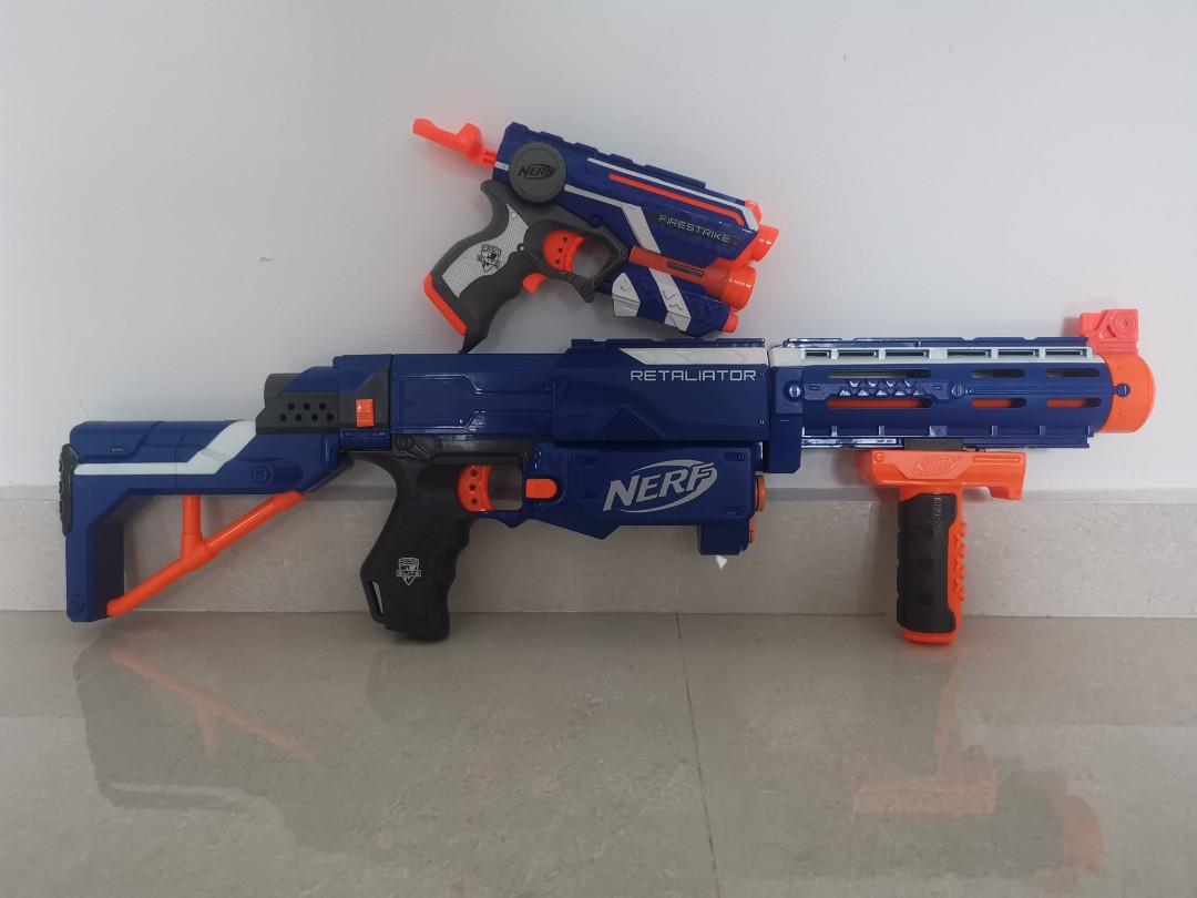 Nerf Elite Blue Retaliator and Firestrike, Hobbies & Toys, Toys & Games ...