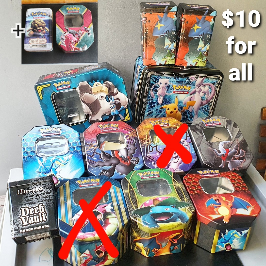 Pokemon pokémon empty tins, Hobbies & Toys, Toys & Games on Carousell