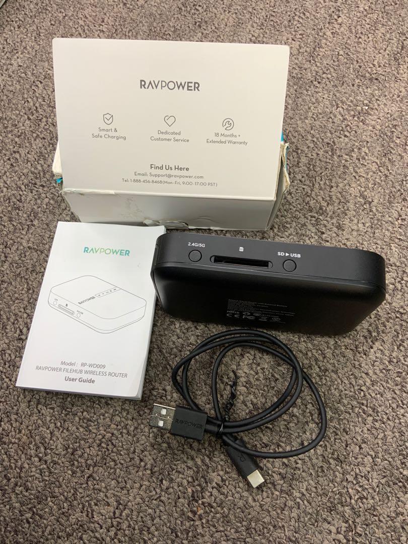 RAVPOWER FILEHUB WIRELESS ROUTER, Mobile Phones & Gadgets, Mobile ...