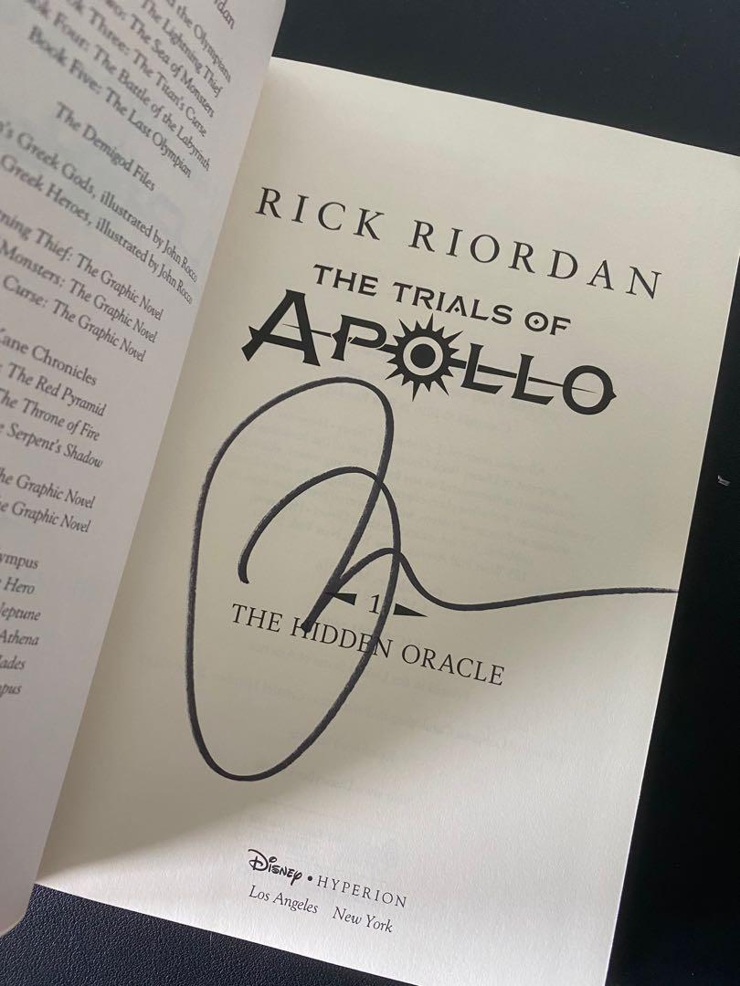SIGNED BARNES & NOBLE EXCLUSIVE Rick Riordan The Hidden Oracle Book One ...