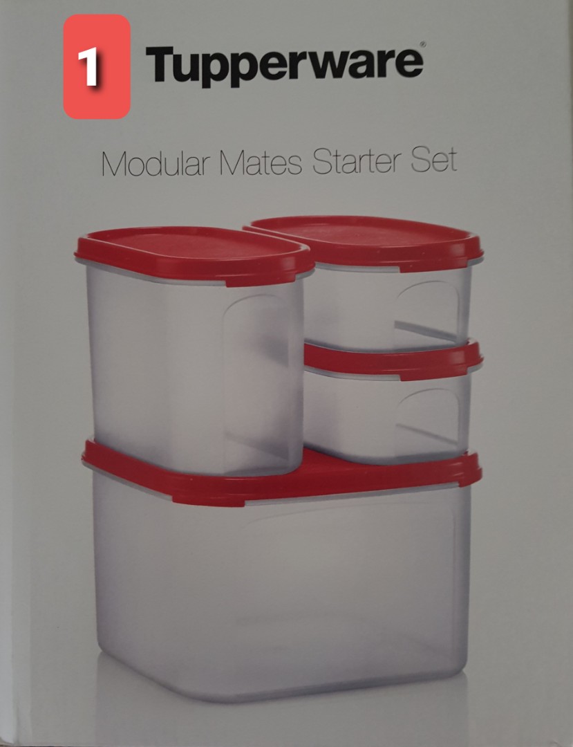 Tupperware - Modular Mates Starter Set (Red), Furniture & Home Living ...