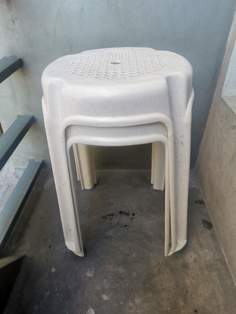 Uratex Stool Chair White, Furniture & Home Living, Furniture, Chairs on ...