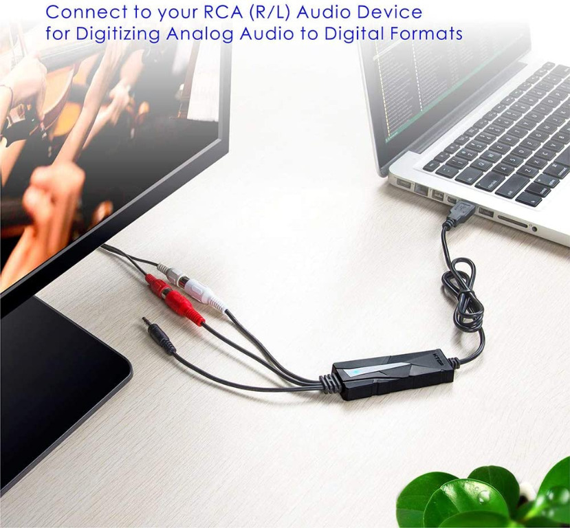 USB Audio Capture Card - Audio Grabber Recorder Device, Electronics ...