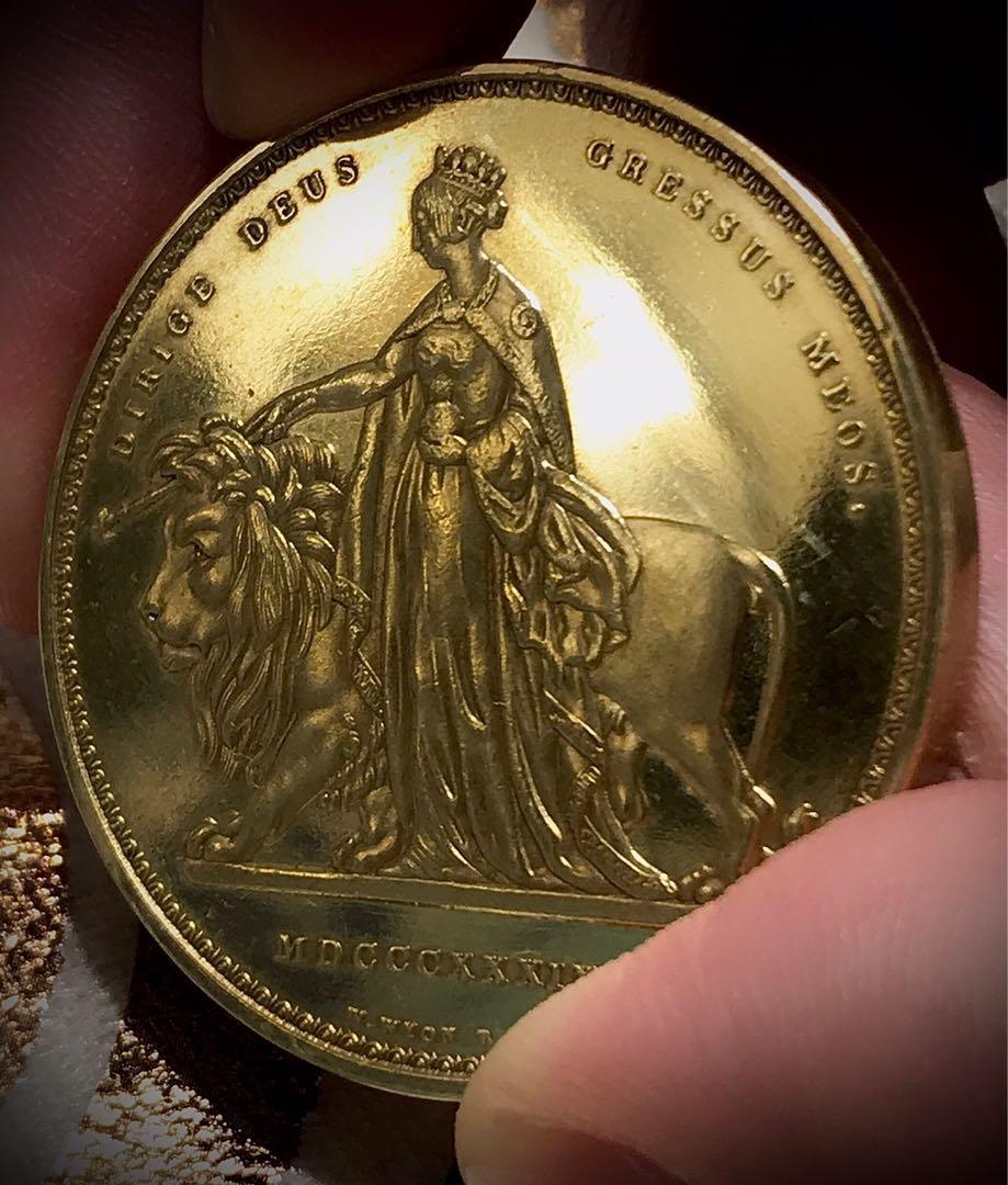 1839 Great Britain 5 Sovereign (Proof) - Una and the Lion (Custom ...