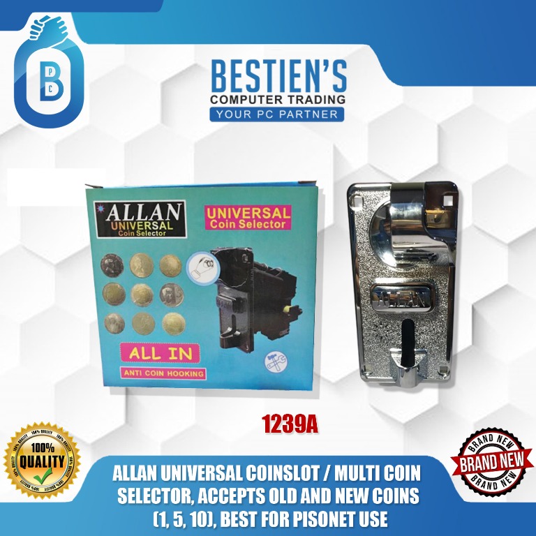ALLAN UNIVERSAL COINSLOT / MULTI COIN SELECTOR, ACCEPTS OLD AND NEW ...