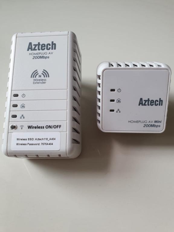 Aztech HOMEPLUG AV 200MBPS + HOMEPLUG AV MINI 200MBPS, Computers & Tech ...