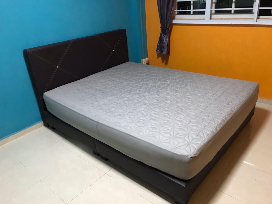 Used Queen Bed Frame, Furniture & Home Living, Furniture, Bed Frames ...
