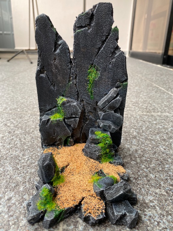 Black Rock Diorama Display, Design & Craft, Handmade Craft on Carousell
