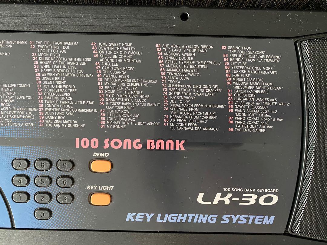 Casio LK-30 100 song bank keyboard, Hobbies & Toys, Music & Media ...