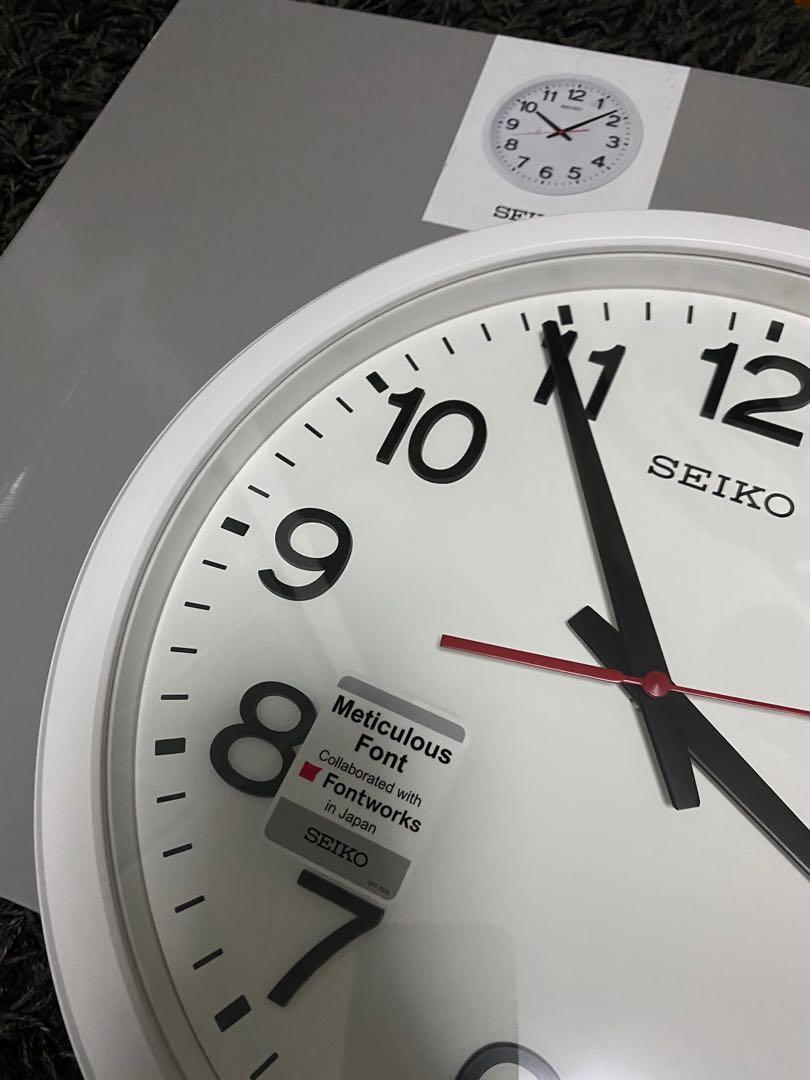 Classy Seiko Wall Clock Meticulous Font Collaborated with Fontworks in ...