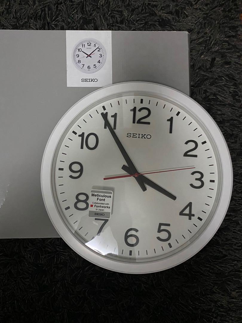 Classy Seiko Wall Clock Meticulous Font Collaborated with Fontworks in ...