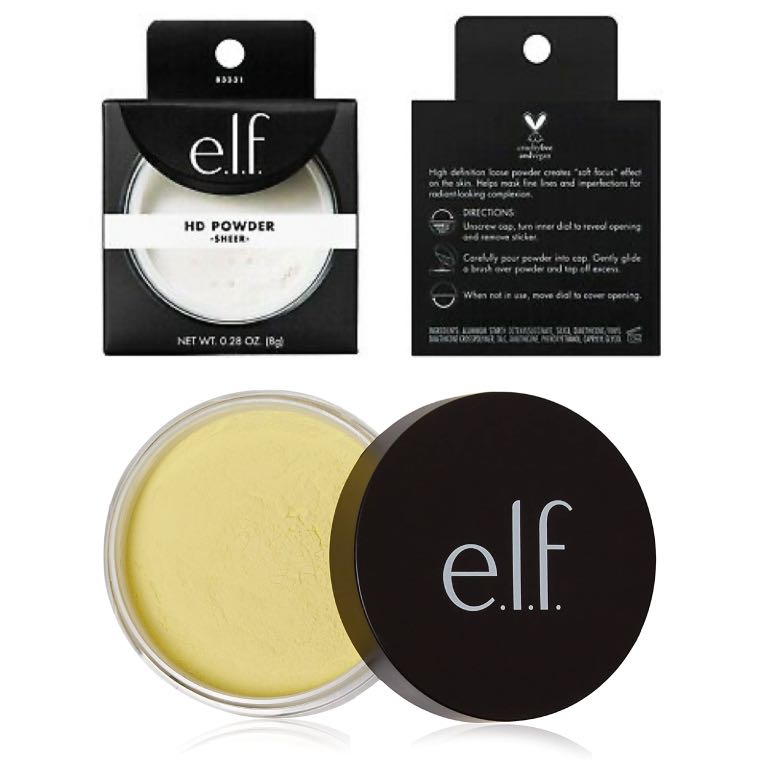 elf Cosmetics Sheer / Corrective Yellow HD Loose Powder, Health ...