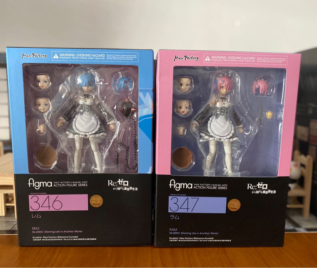 Figma re:zero rem & ram, Hobbies & Toys, Toys & Games on Carousell