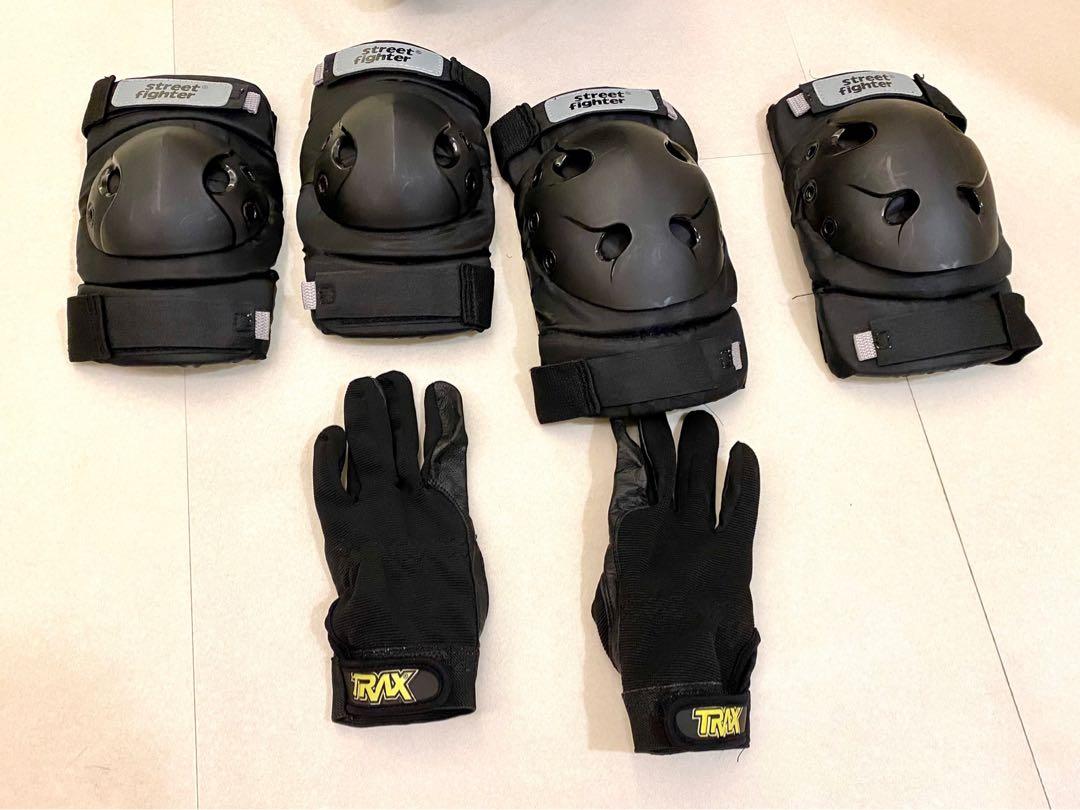 Helmet knee and elbow guard and gloves, Motorcycles, Motorcycle ...