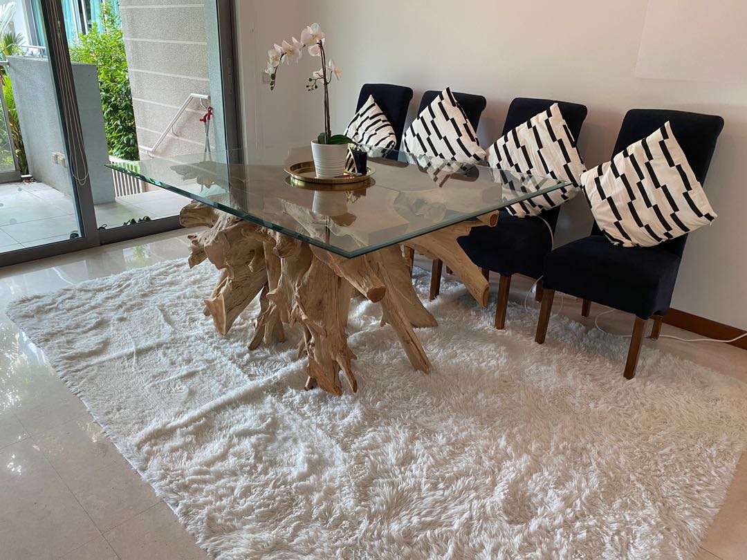 * Reduced* Half Price Large Tree Root Dining Table - 6 seater - very ...