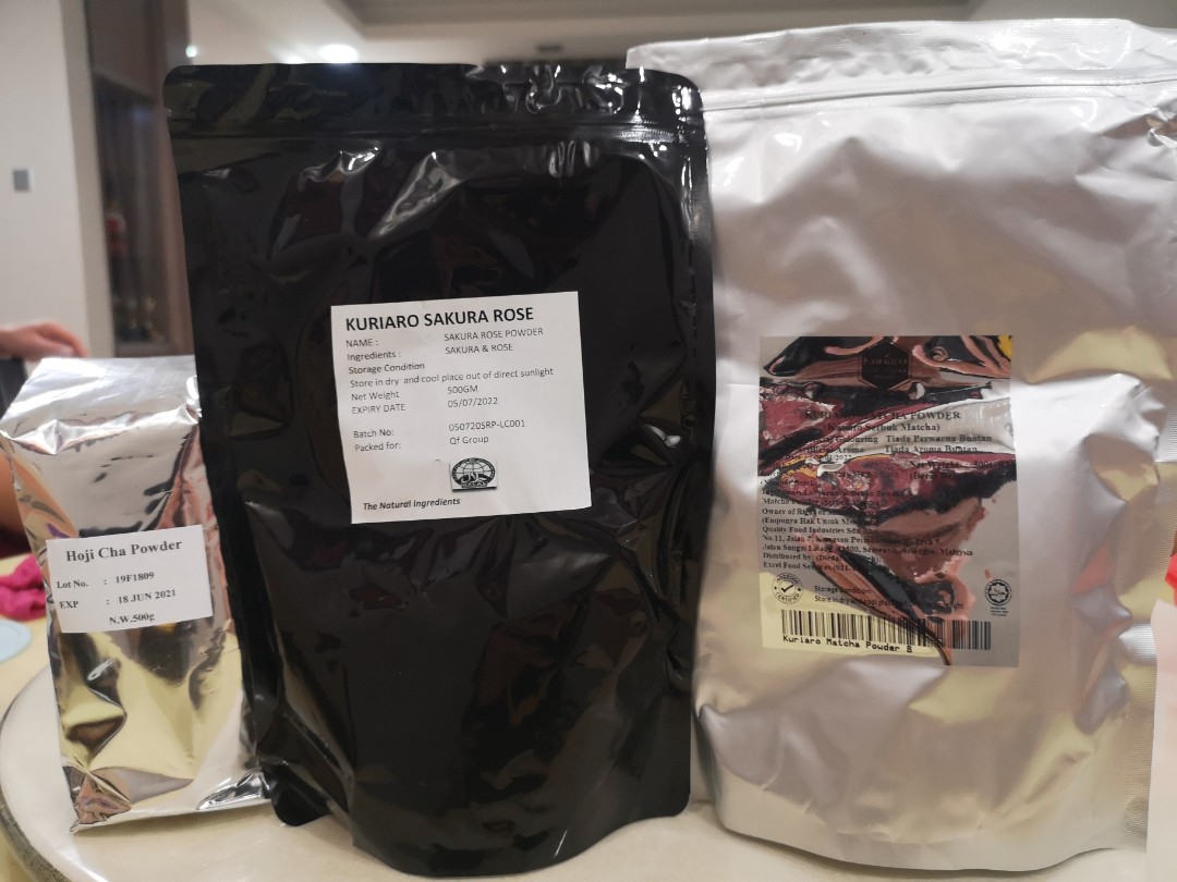 Matcha Hojicha Sakura Powder, Food & Drinks, Fresh Produce on Carousell