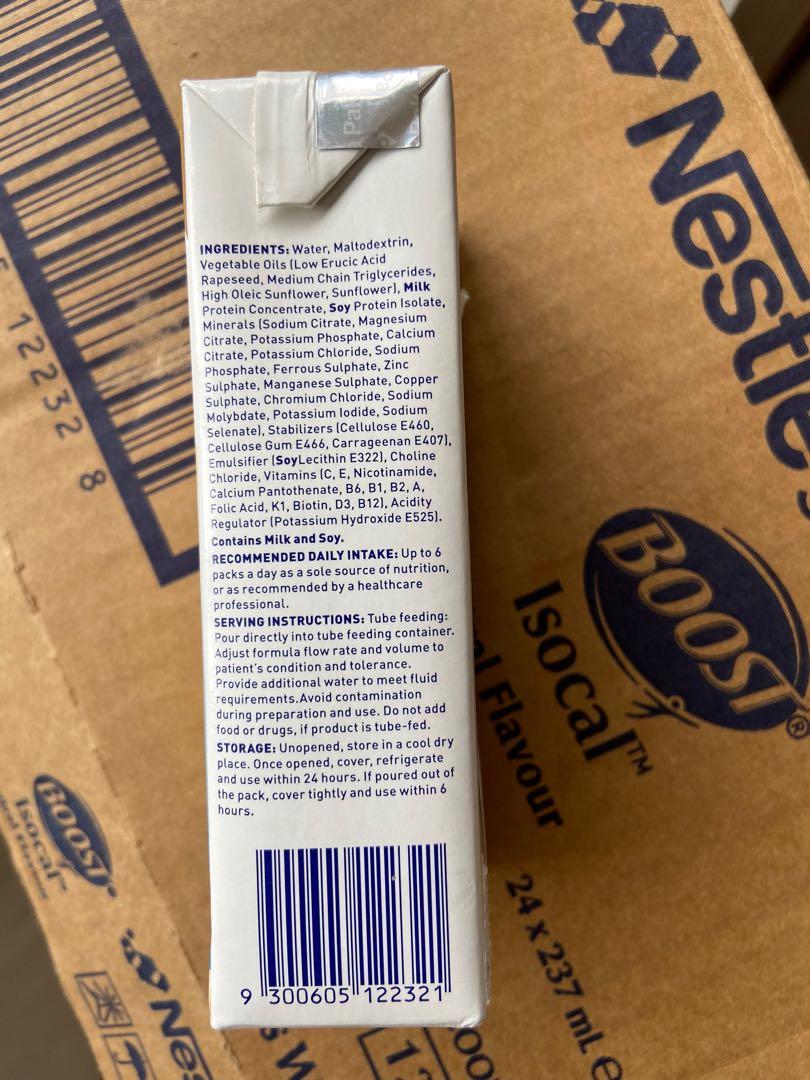Nestlé Boost Isocal Liquid 237ml (min 10packets), Babies & Kids ...