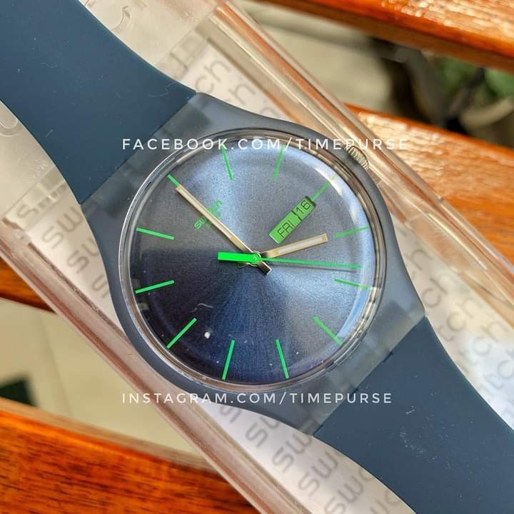 Orig Swatch SUON700 Blue Rebel Quartz Blue Dial Unisex Watch 40MM, Men ...